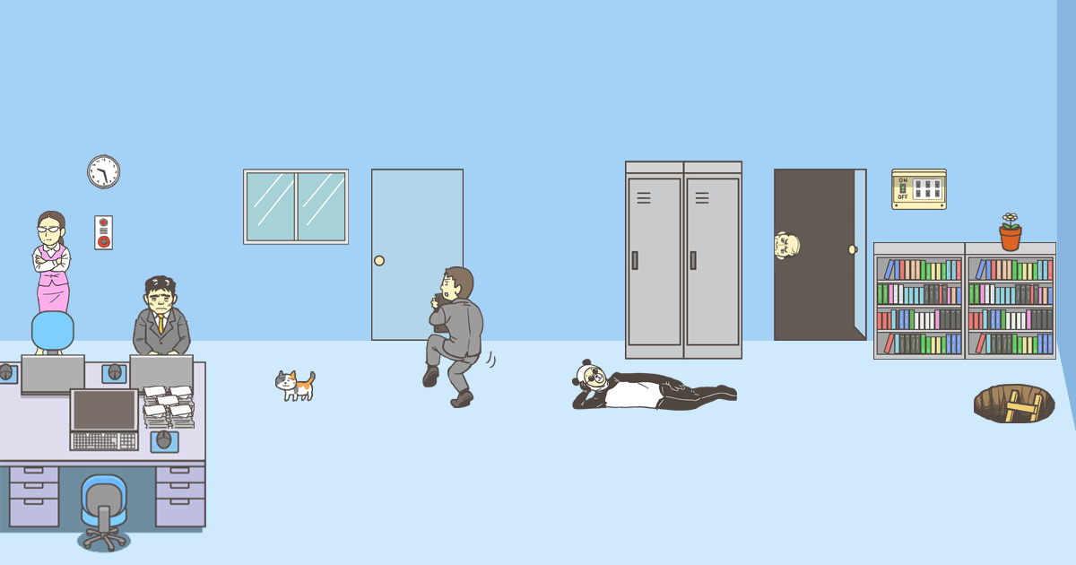 Hyper-casual Escape Game [Ditching Work!] official web site